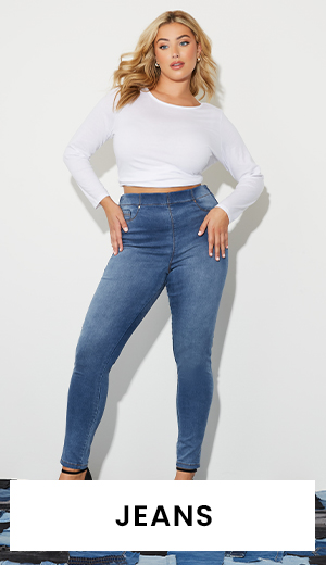 Plus Size Black Coated Skinny Stretch AVA Jeans | Yours Clothing Plus Size Black Coated Skinny Stretch AVA Jeans | Yours Clothing
